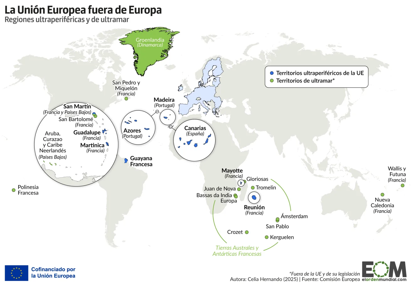 El mapa de las regiones ultraperiféricas de la UE - Transición Europea
